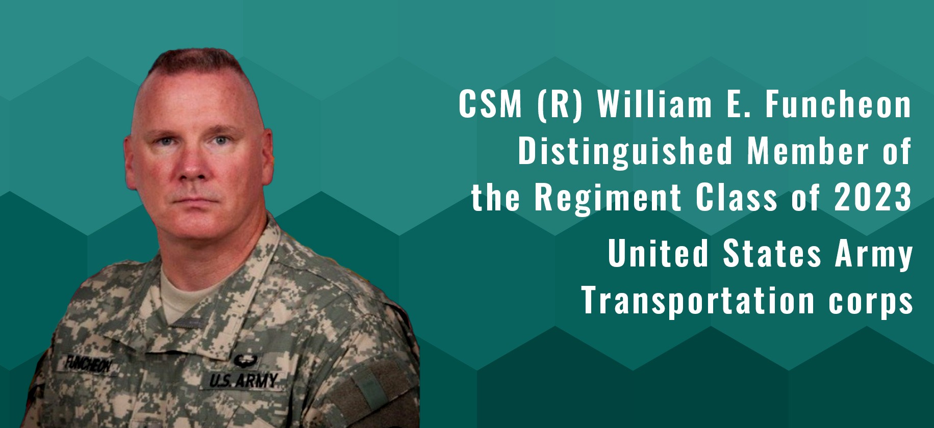 Funcheon honored as Transportation Corps Distinguished Member of the ...